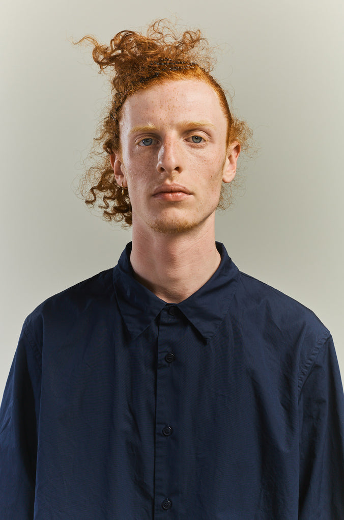 STEVEN SHIRT - COT - NAVY – Casey Casey